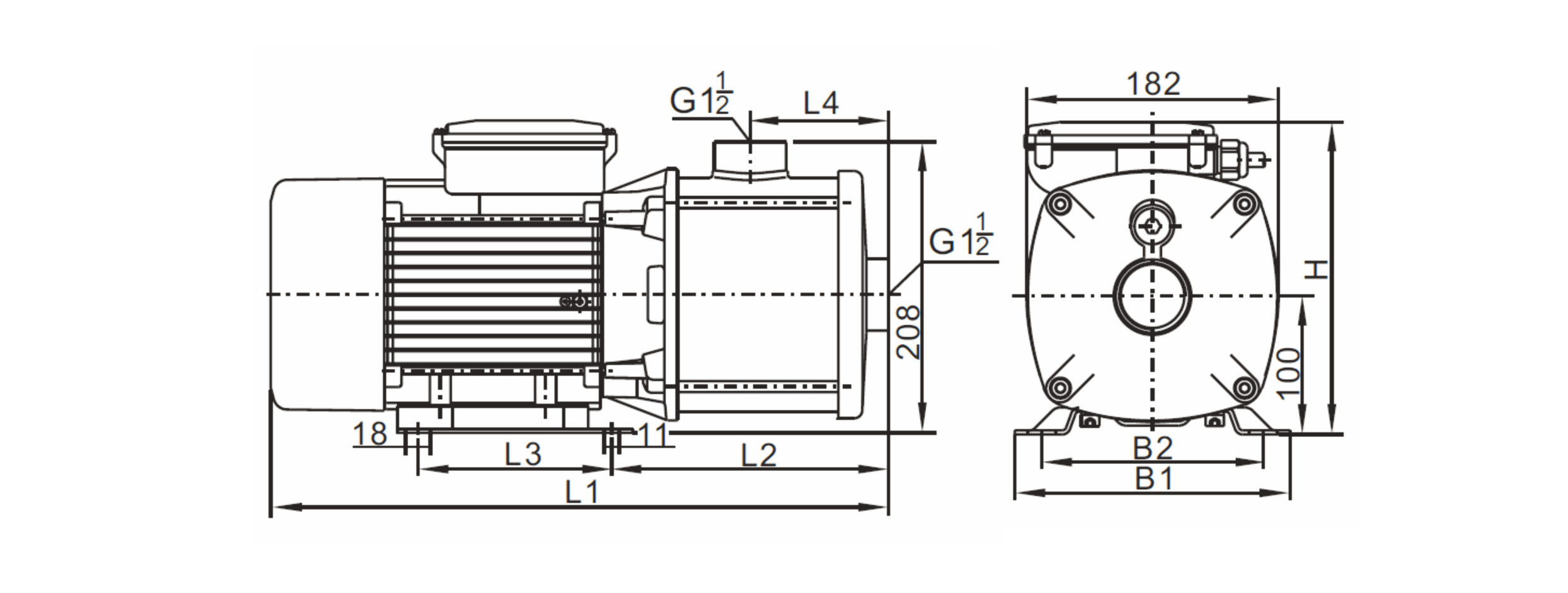 Horizontal multi-stage pump